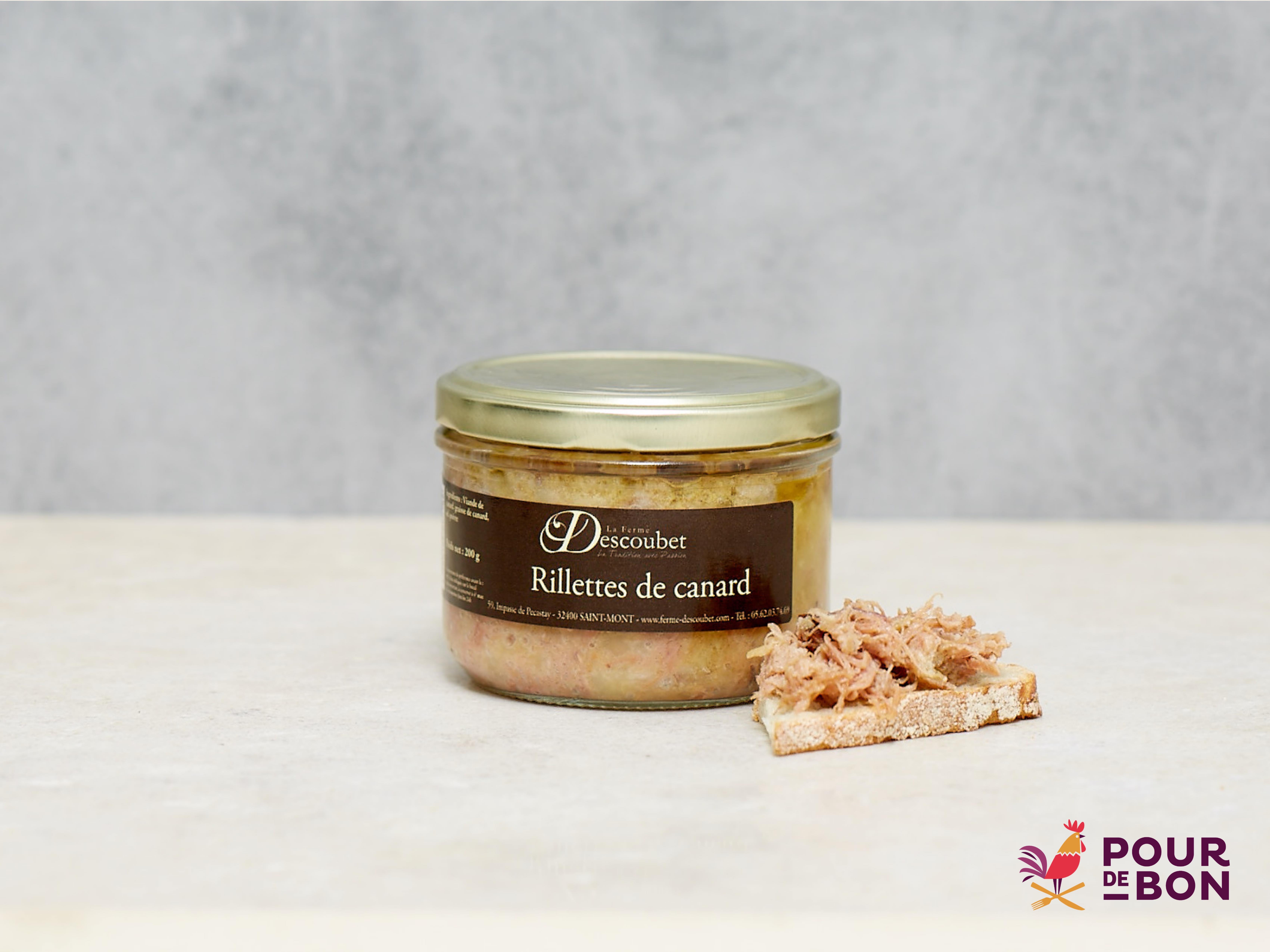 rillettes de canard 200g, pâtés et rillettes vente